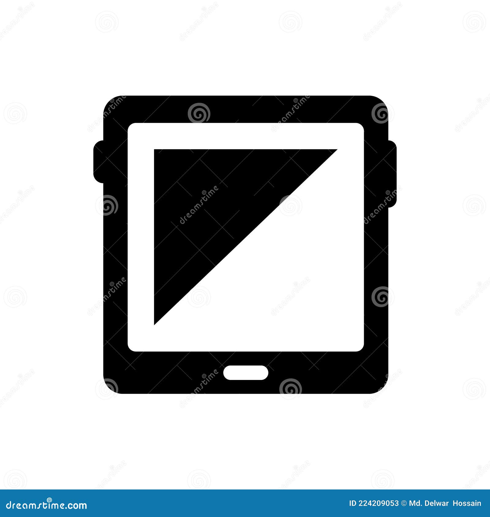 Tablet icon stock vector. Illustration of touch, apple - 224209053