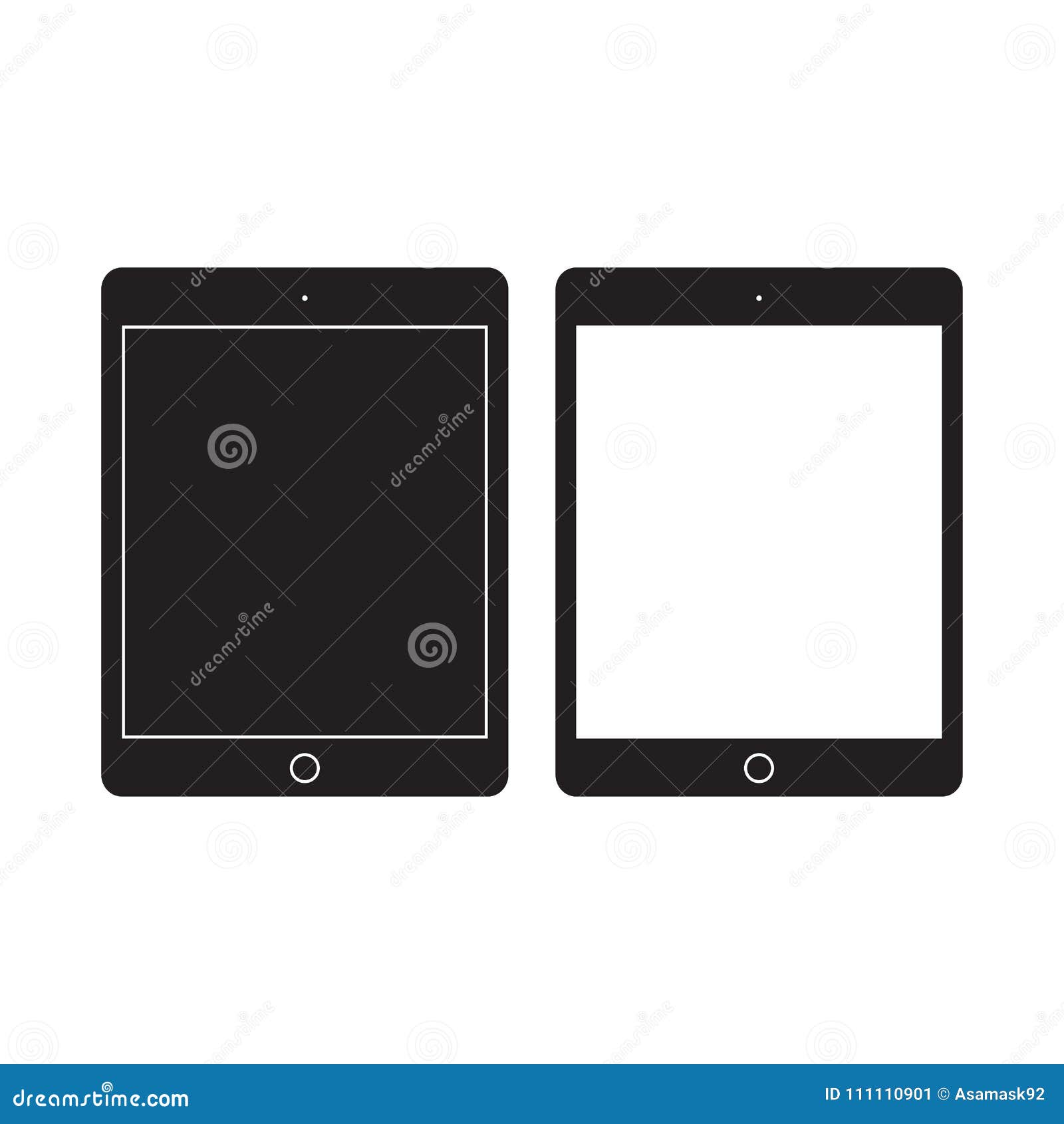 Tablet Icon Vector Illustration. Mobile Flat Sign. Isolated on White ...