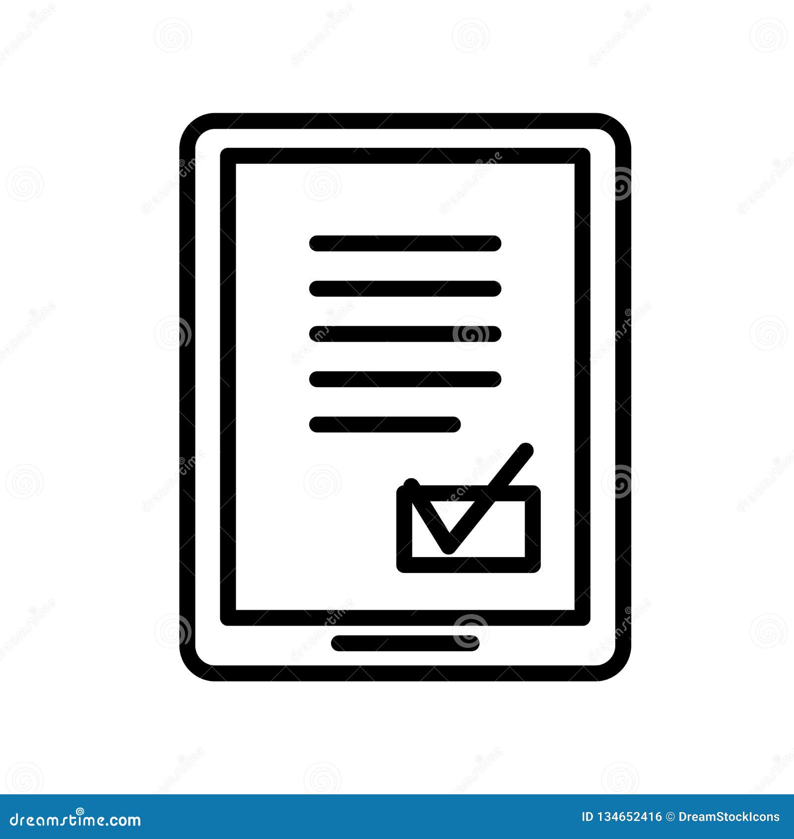 Tablet Icon Vector Isolated on White Background, Tablet Sign , Line or ...