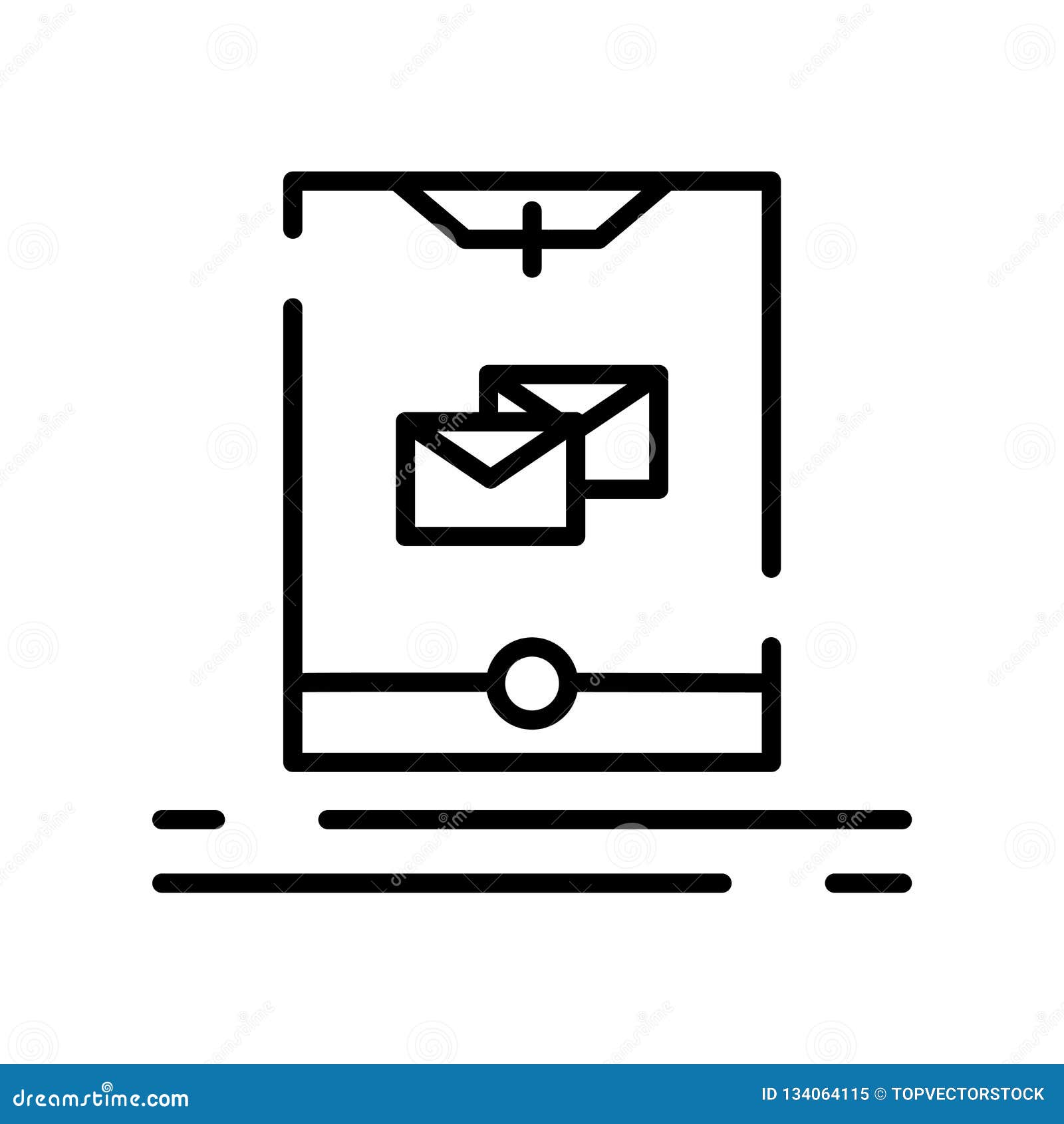 Tablet Icon Vector Isolated on White Background, Tablet Sign , Line ...