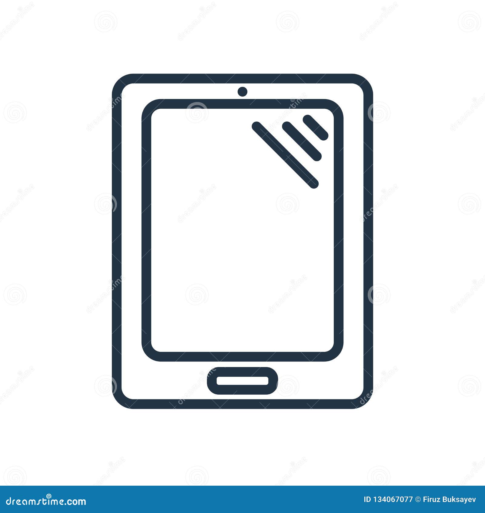 Tablet Icon Vector Isolated On White Background, Tablet Sign Stock ...