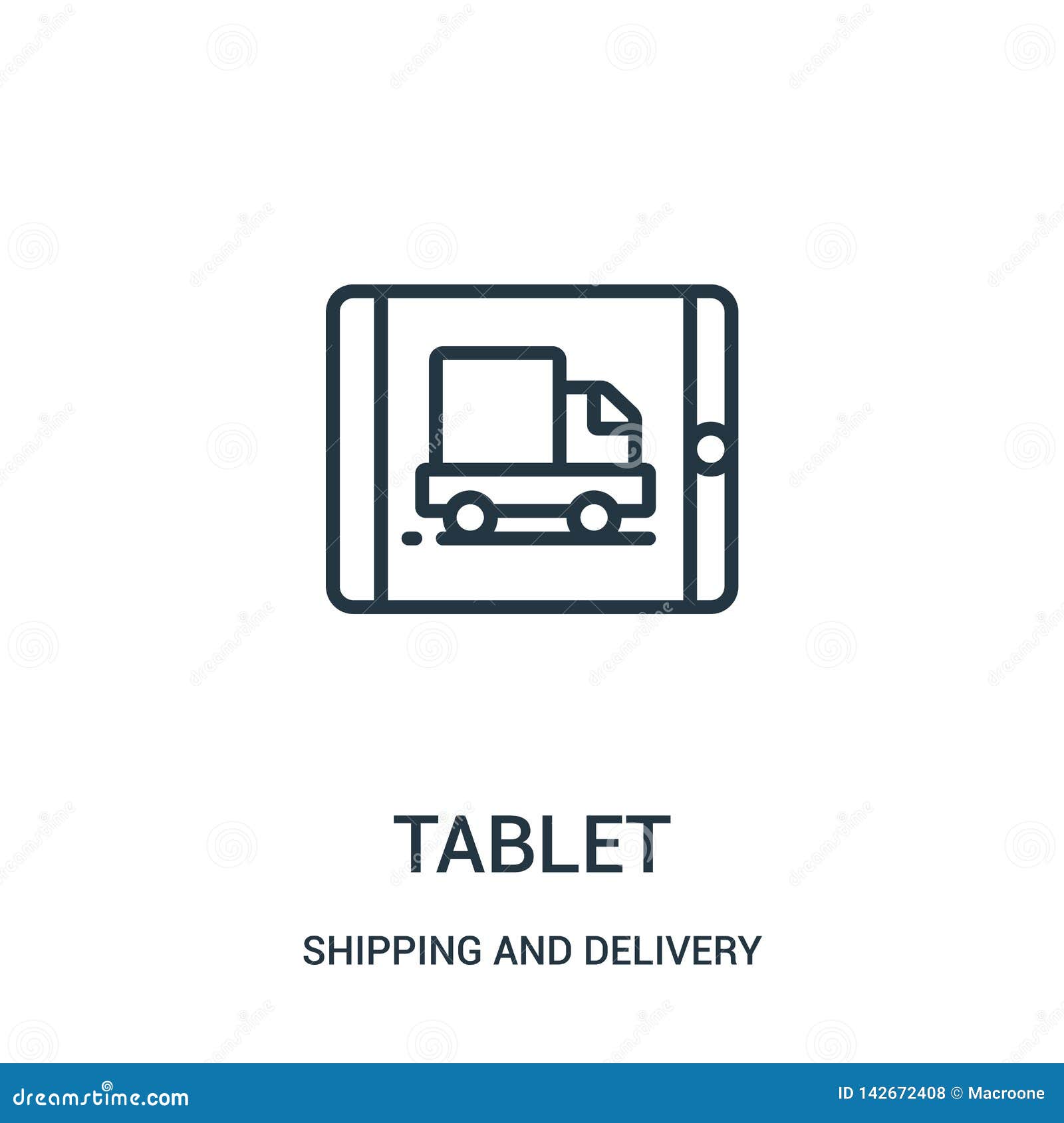Tablet Icon Vector from Shipping and Delivery Collection. Thin Line ...