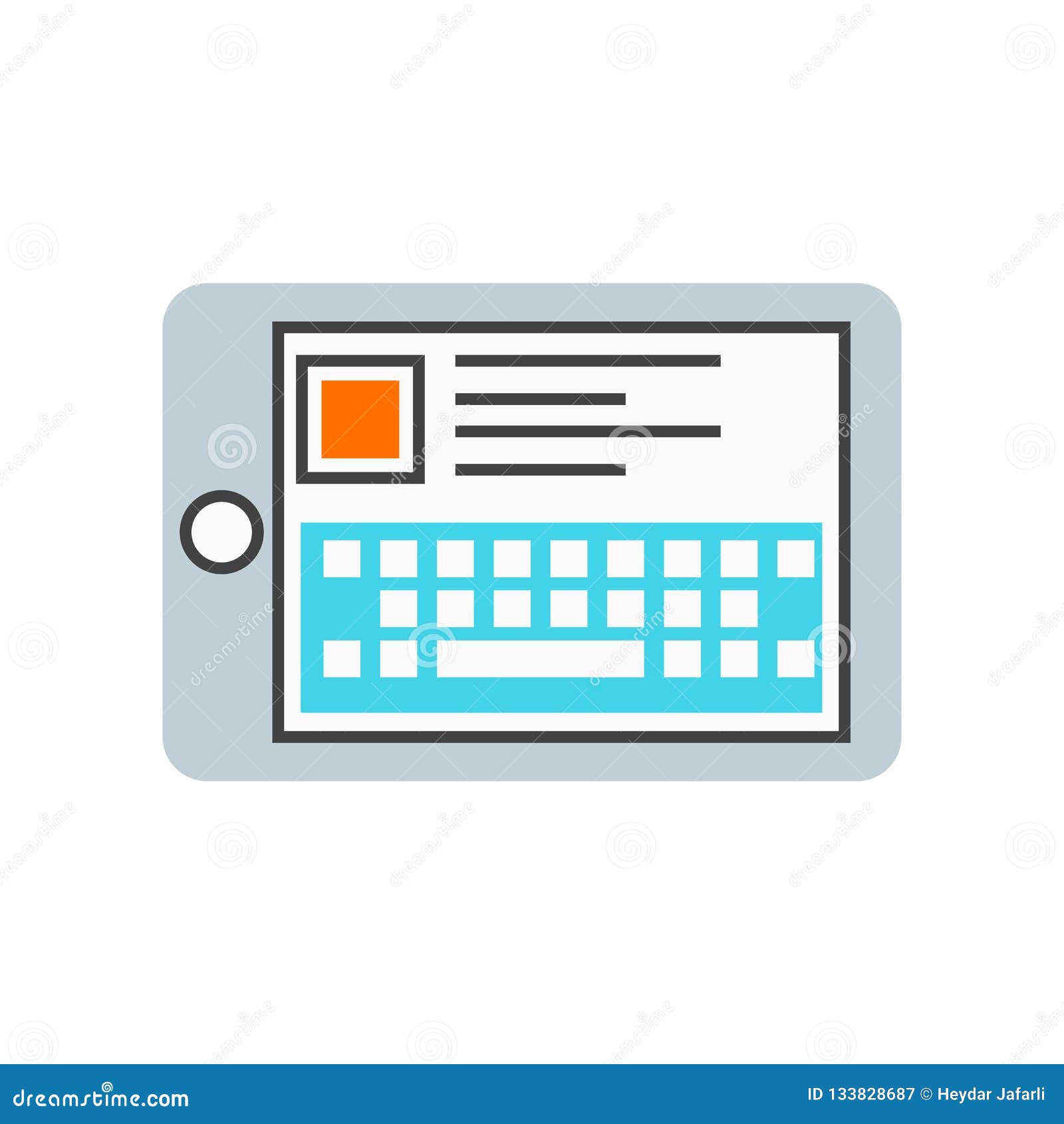 Tablet Icon Vector Sign and Symbol Isolated on White Background Stock ...