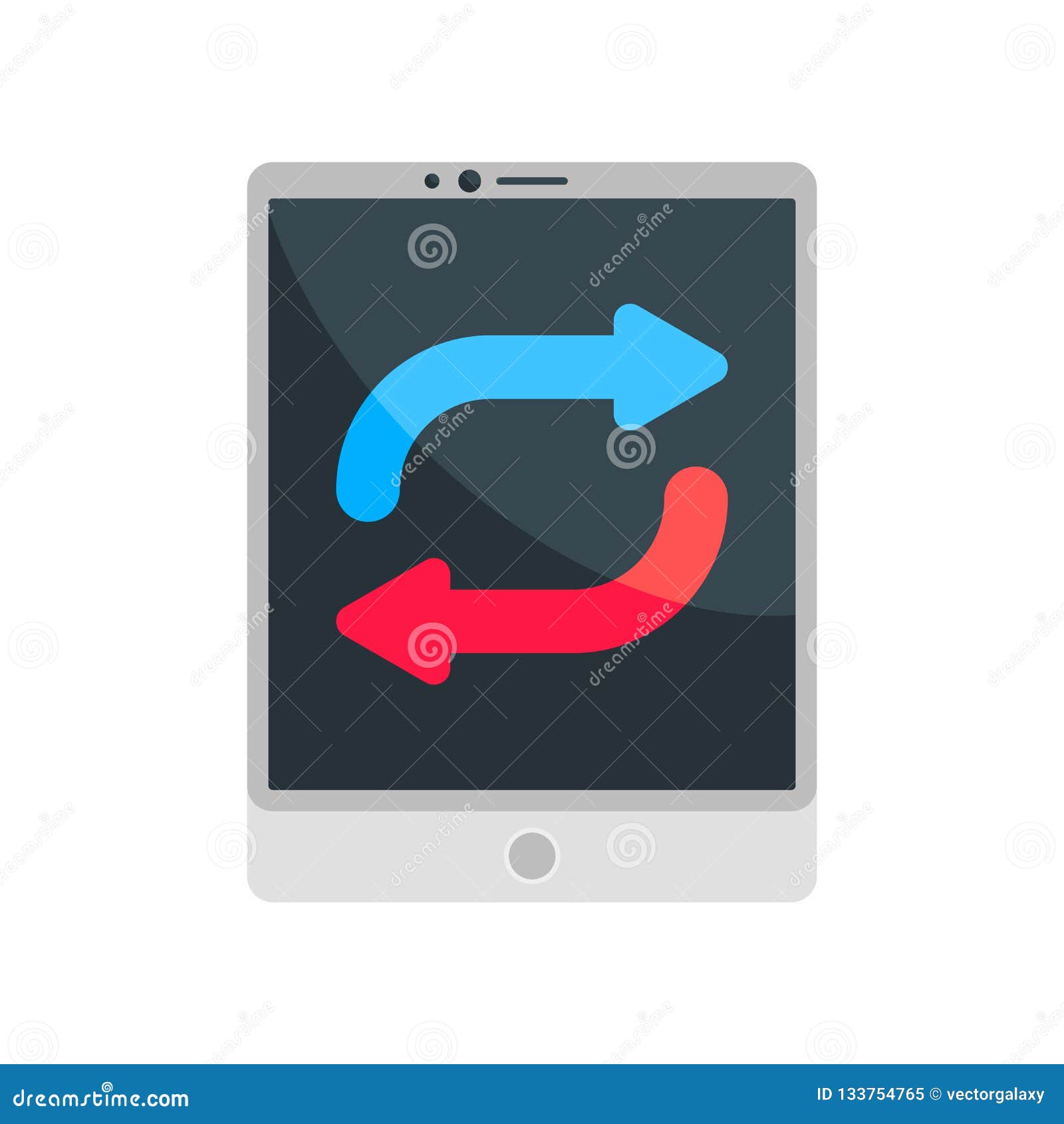 Tablet Icon Vector Sign and Symbol Isolated on White Background Stock ...