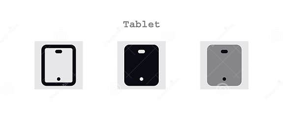 Tablet icons set stock vector. Illustration of device - 270713106