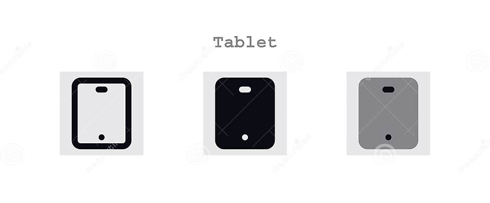 Tablet icons set stock vector. Illustration of device - 270713106