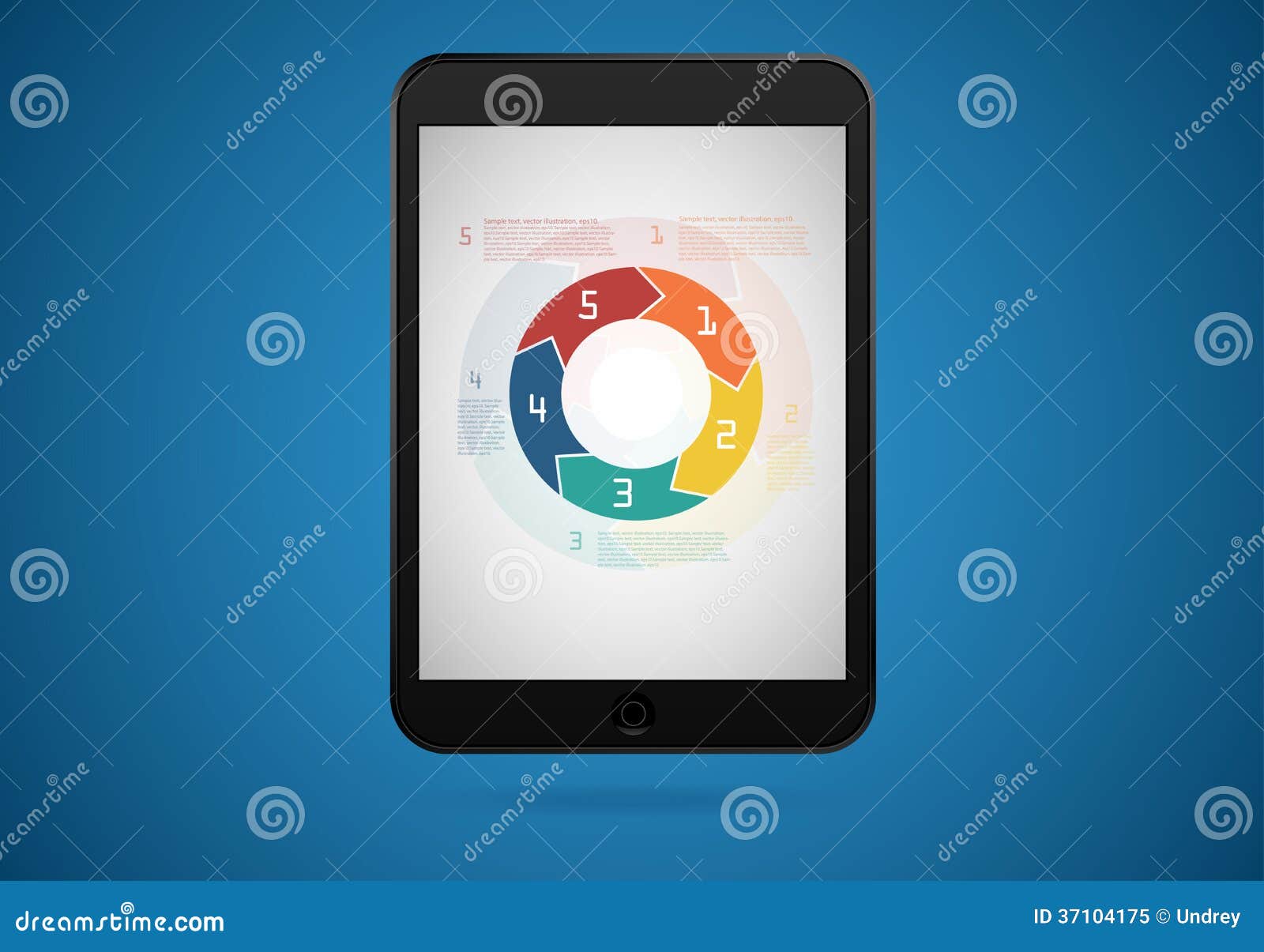 Tablet, Infographic with Icons. Concept - Stock Vector - Illustration ...