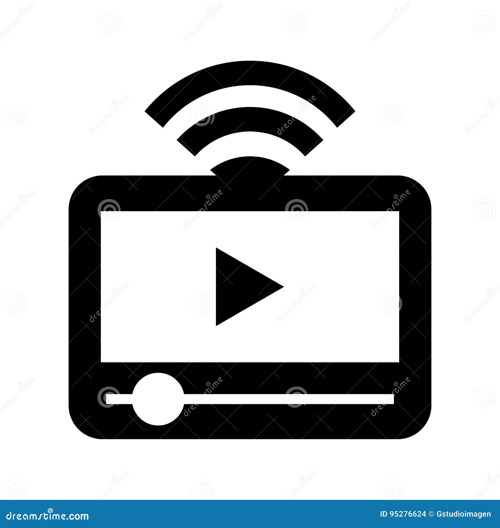 Tablet internet connection stock vector. Illustration of device - 95276624