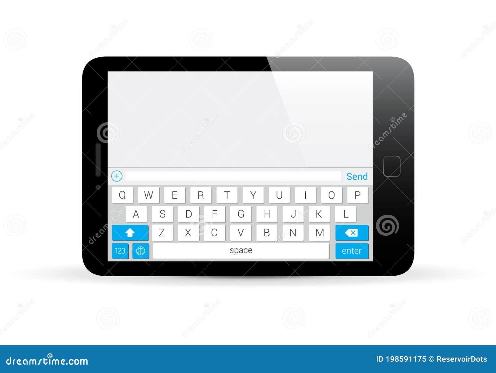 Tablet Keyboard Template stock vector. Illustration of keypad - 198591175