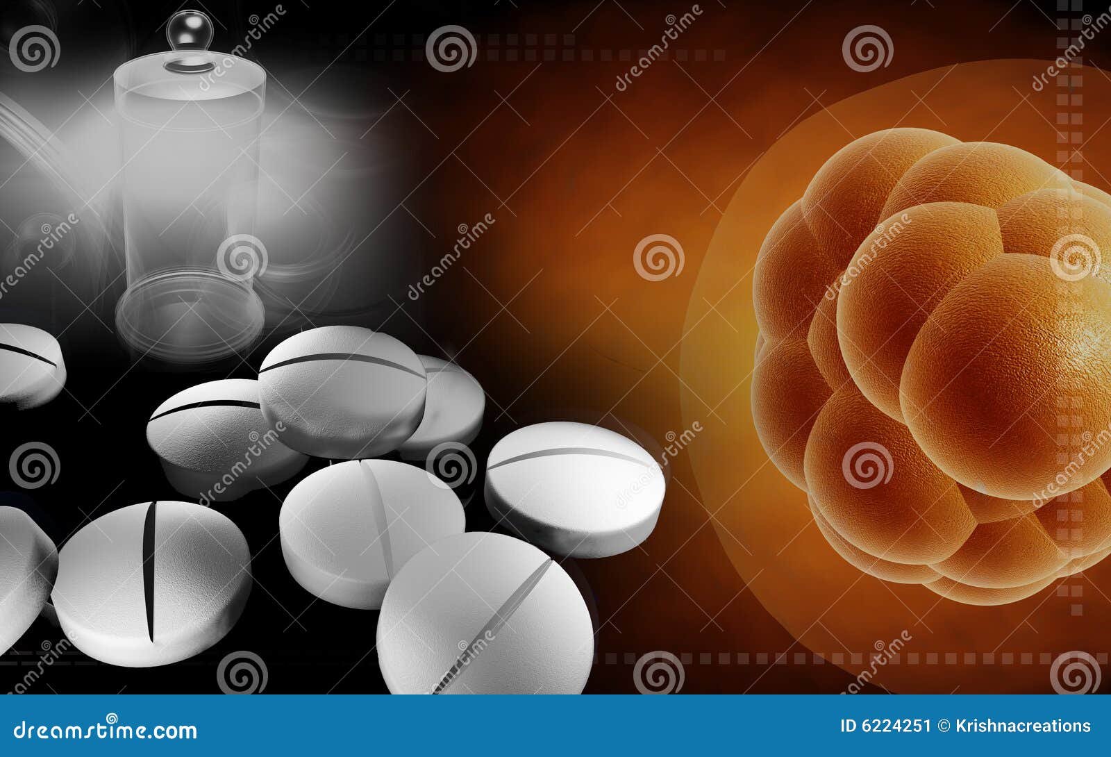 Tablet, Laboratory Equipment and Stem Cell Stock Illustration ...