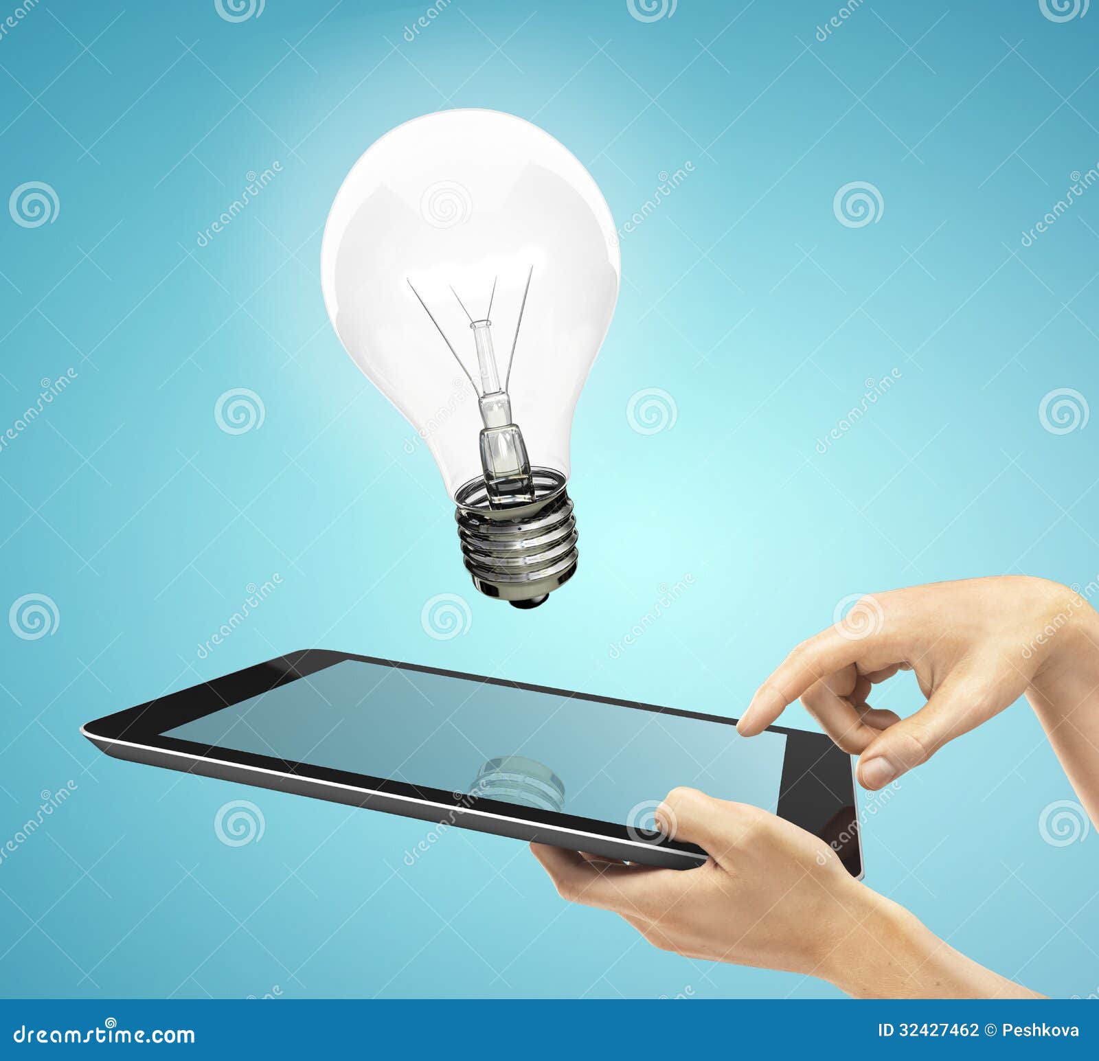 Tablet and lamp stock photo. Image of equipment, monitor - 32427462