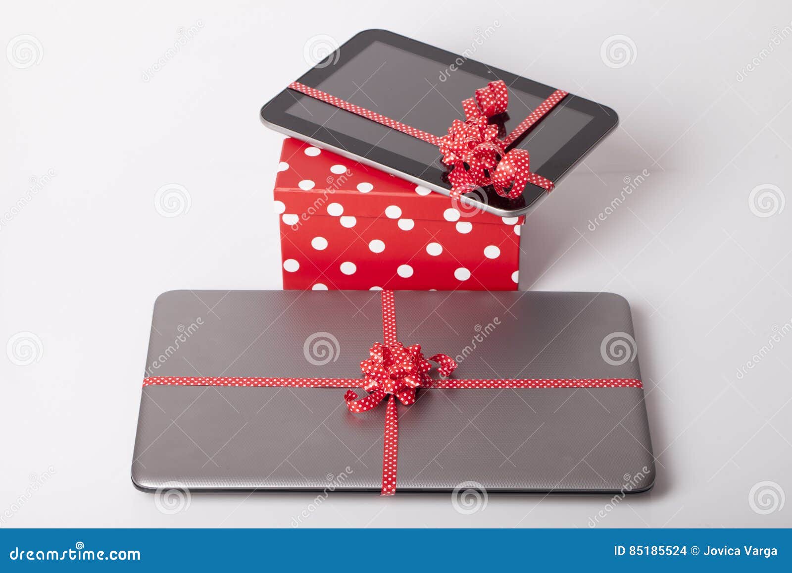 Tablet and Laptop As a Gift Stock Photo - Image of modern, concept ...