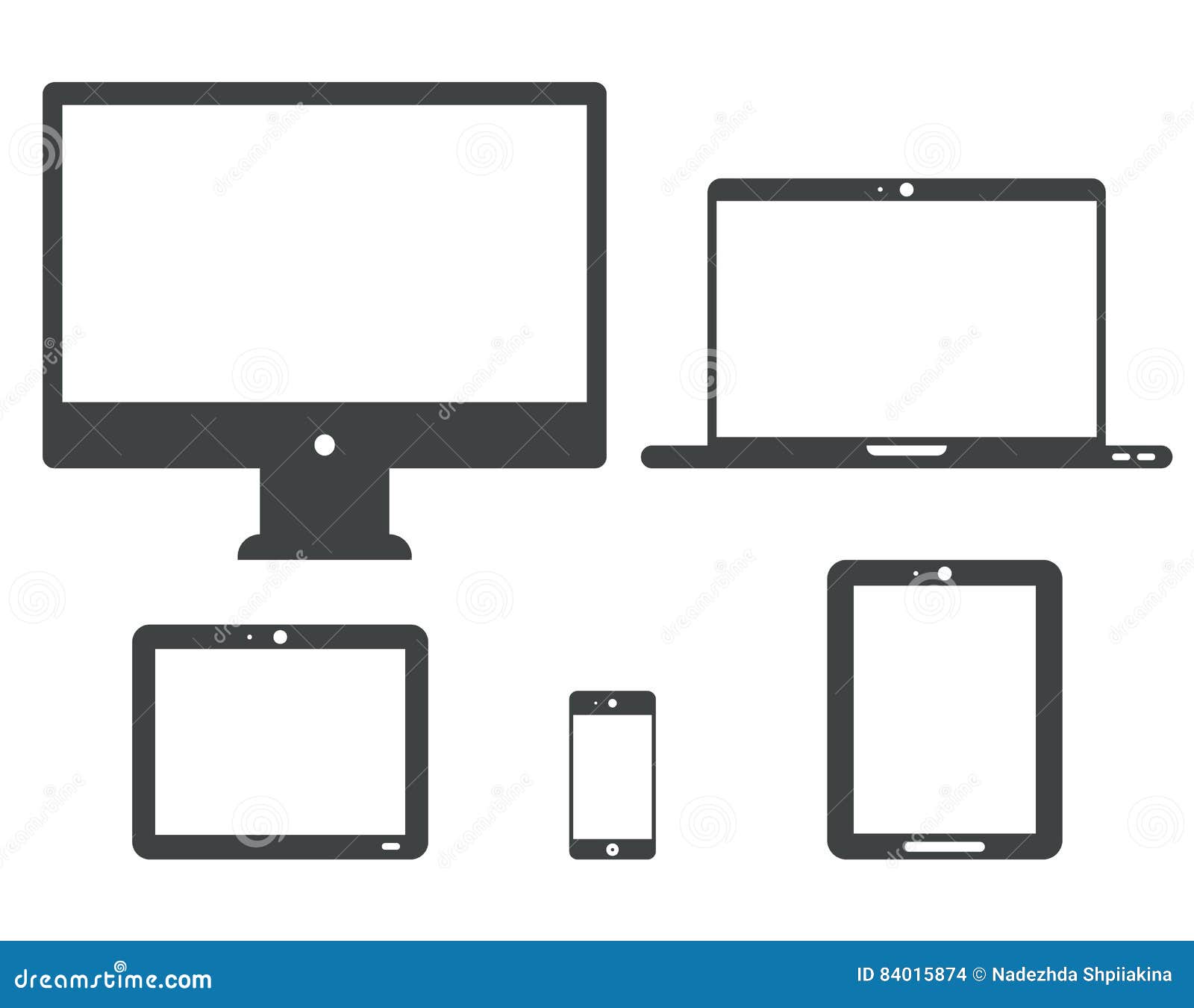 Tablet Laptop Device Isolated on White Stock Vector - Illustration of ...