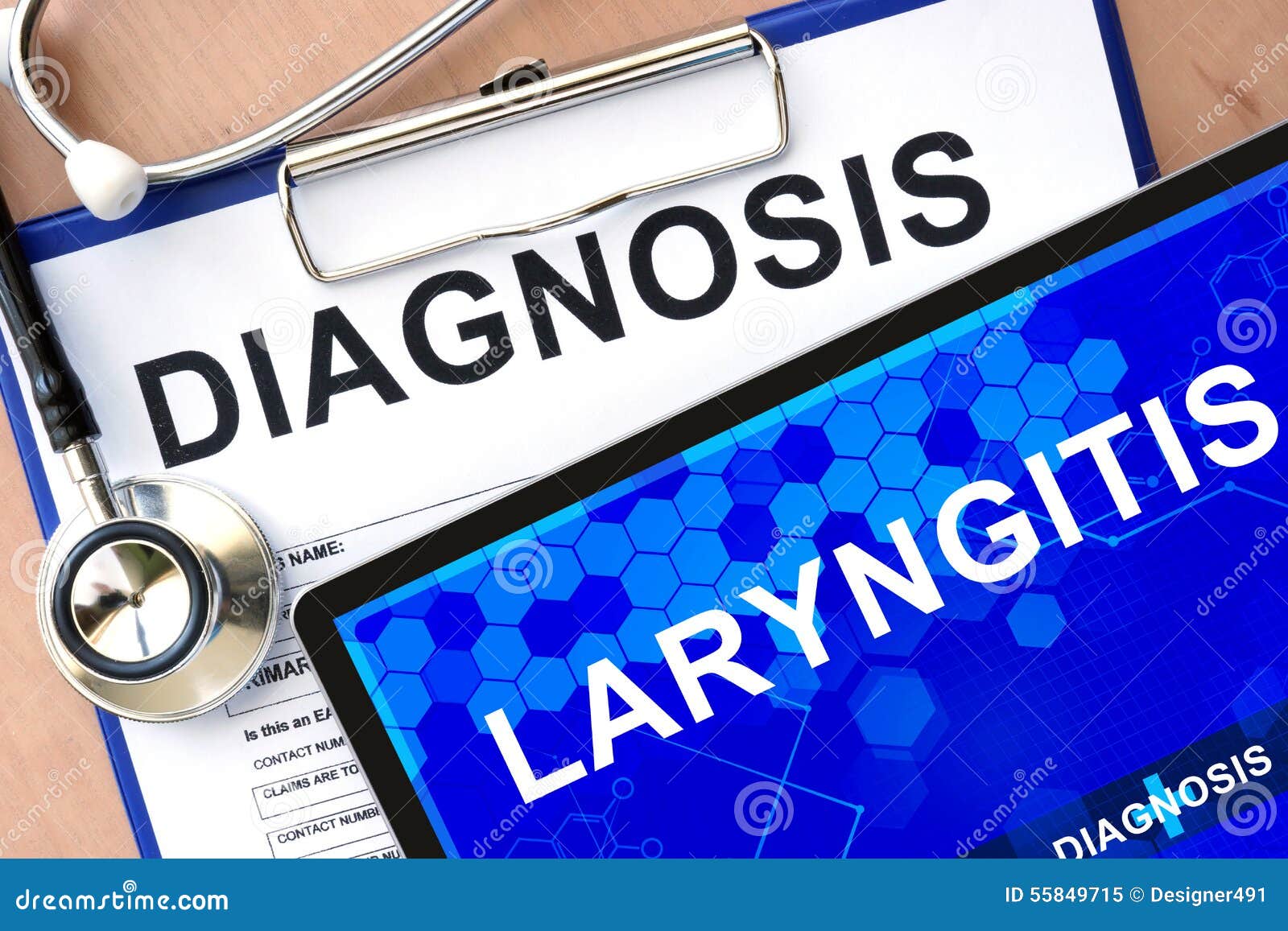 Tablet with laryngitis stock image. Image of disease - 55849715