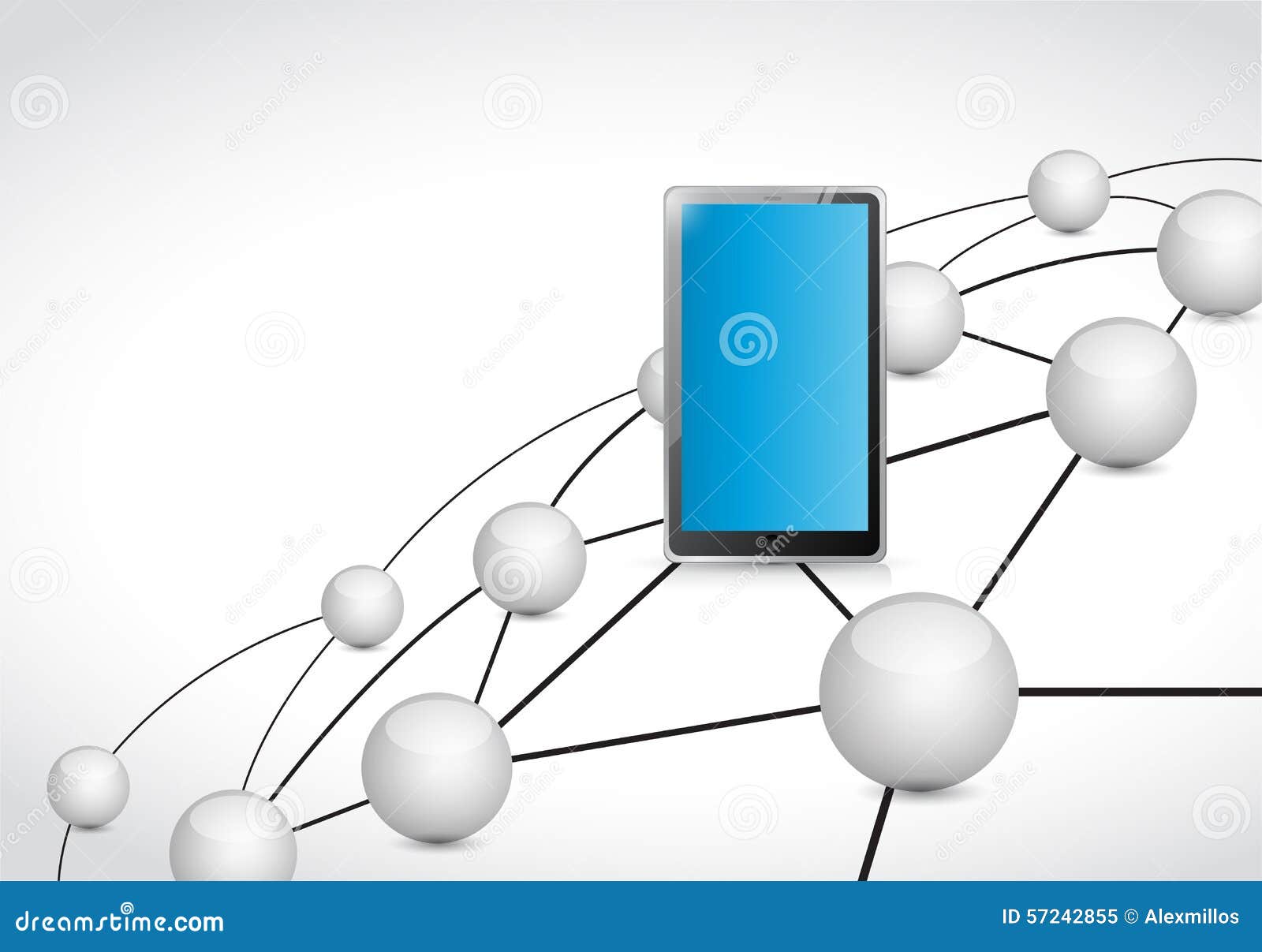 Tablet Link Network Connections Illustration Stock Illustration ...