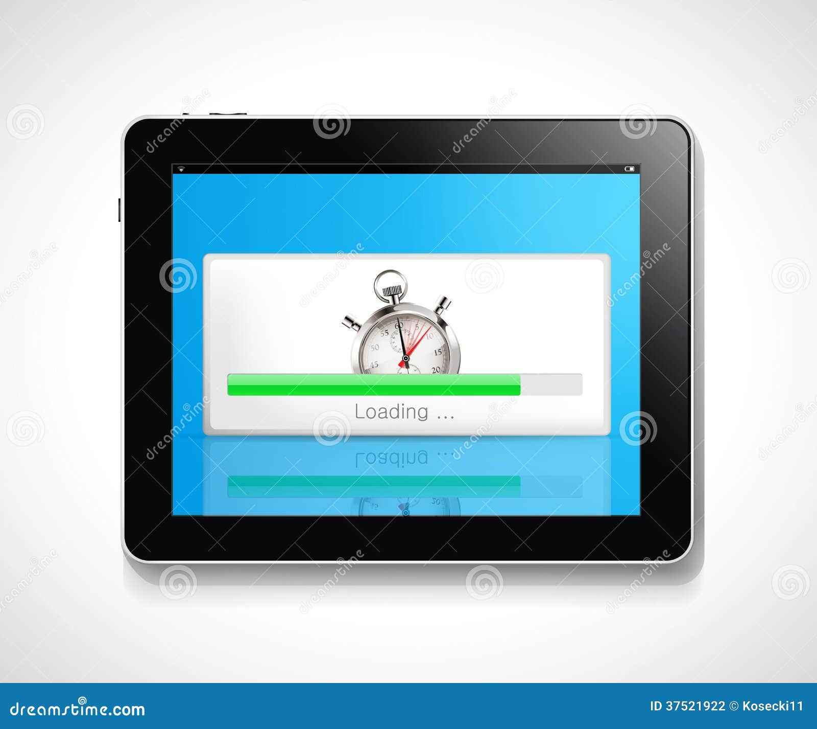 Tablet - loading stock illustration. Illustration of browser - 37521922