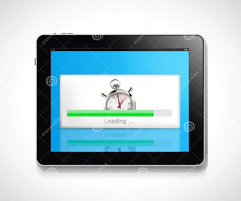 Tablet - loading stock illustration. Illustration of browser - 37521922
