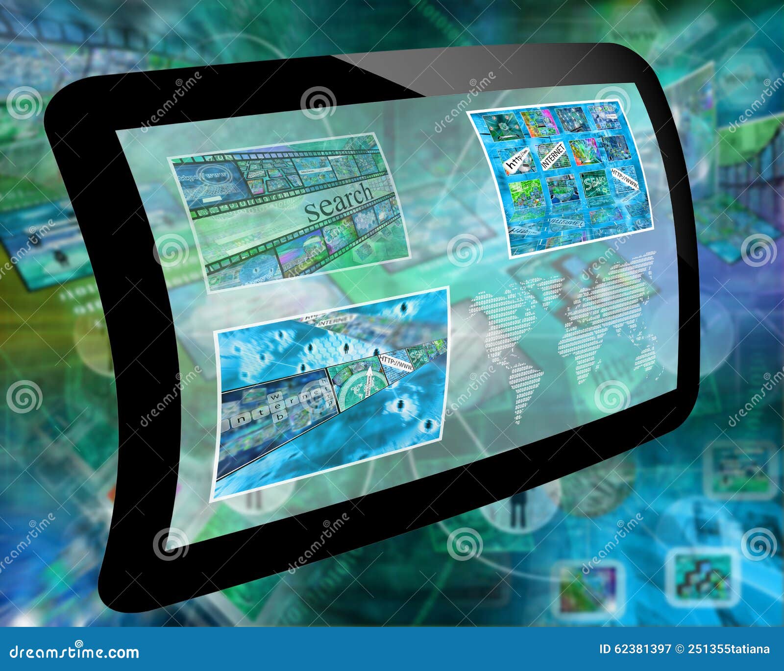 Tablet stock illustration. Illustration of screen, reality - 62381397