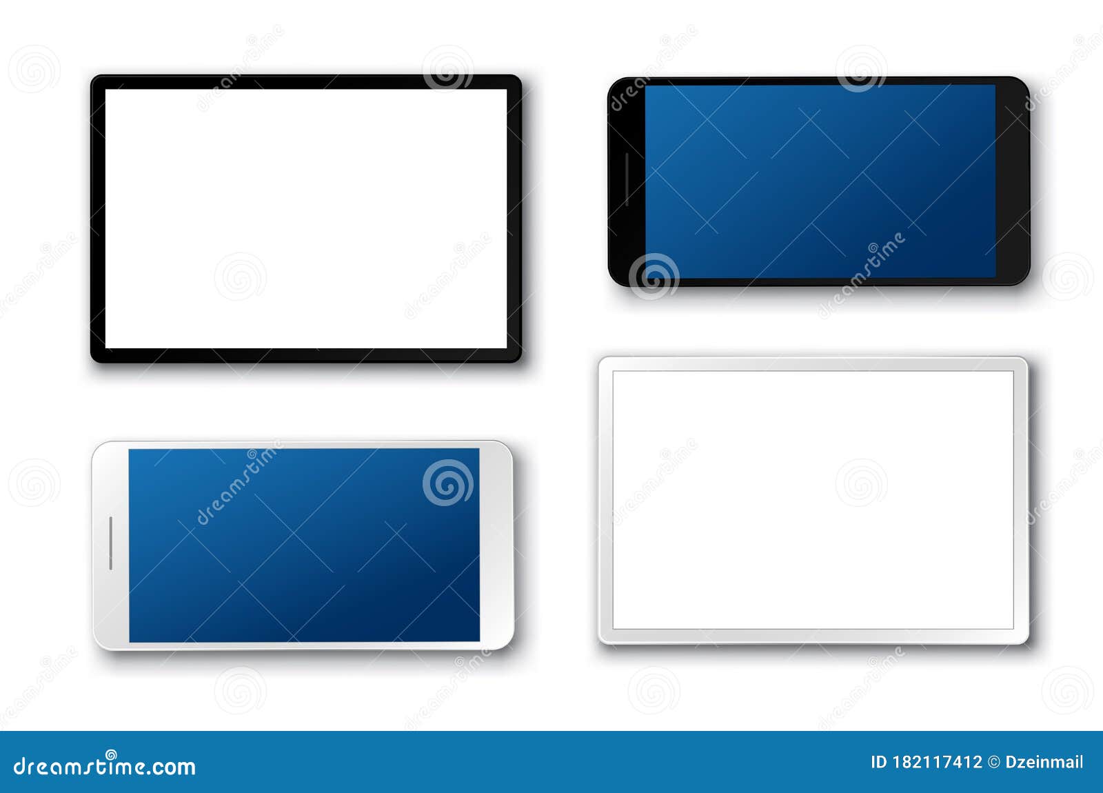 Tablet and Mobile Phone Vector Set. Mobile Phones and Touchscreen ...