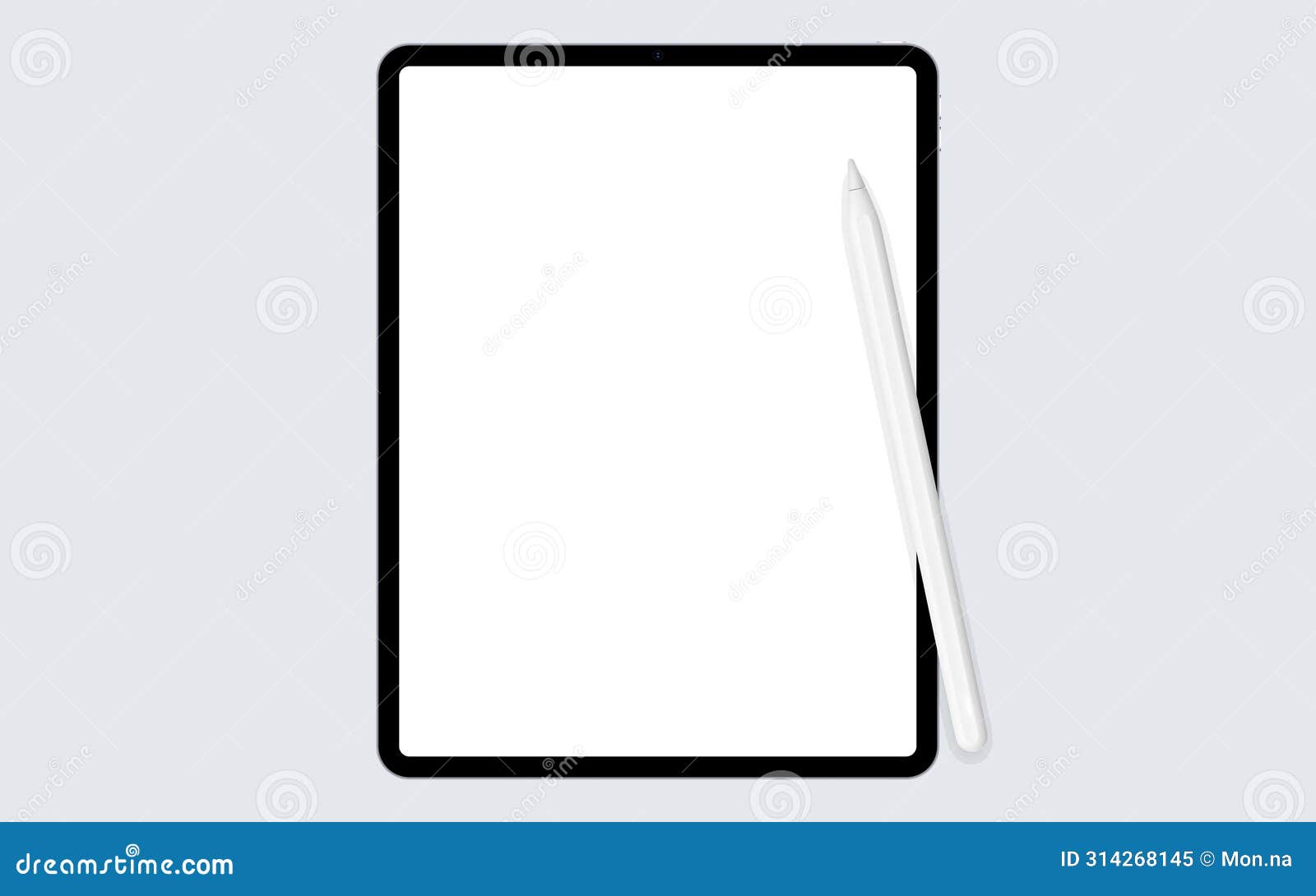 Tablet Mockup, Outline Device, Smart Pen, Signature Pencil, Electronic ...