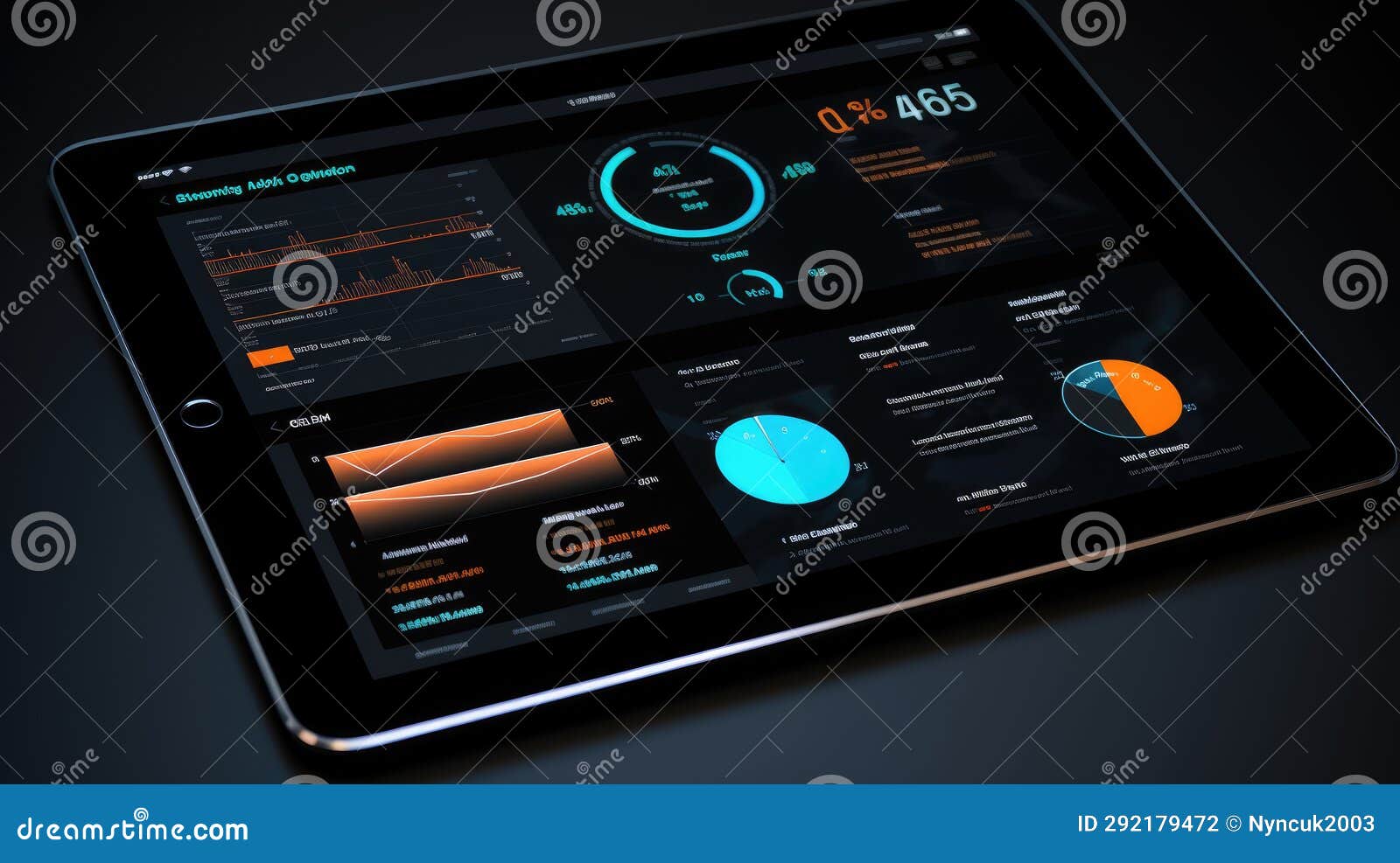 Tablet Mockup UI Interface Statistic Graph Diagram Screen Website ...