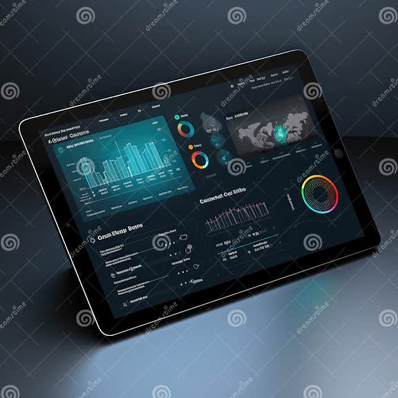 Tablet Mockup UI Interface Statistic Graph Diagram Screen Website ...