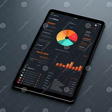 Tablet Mockup UI Interface Statistic Graph Diagram Screen Website ...