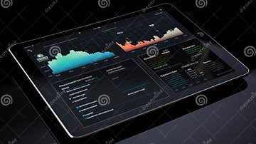 Tablet Mockup UI Interface Statistic Graph Diagram Screen Website ...