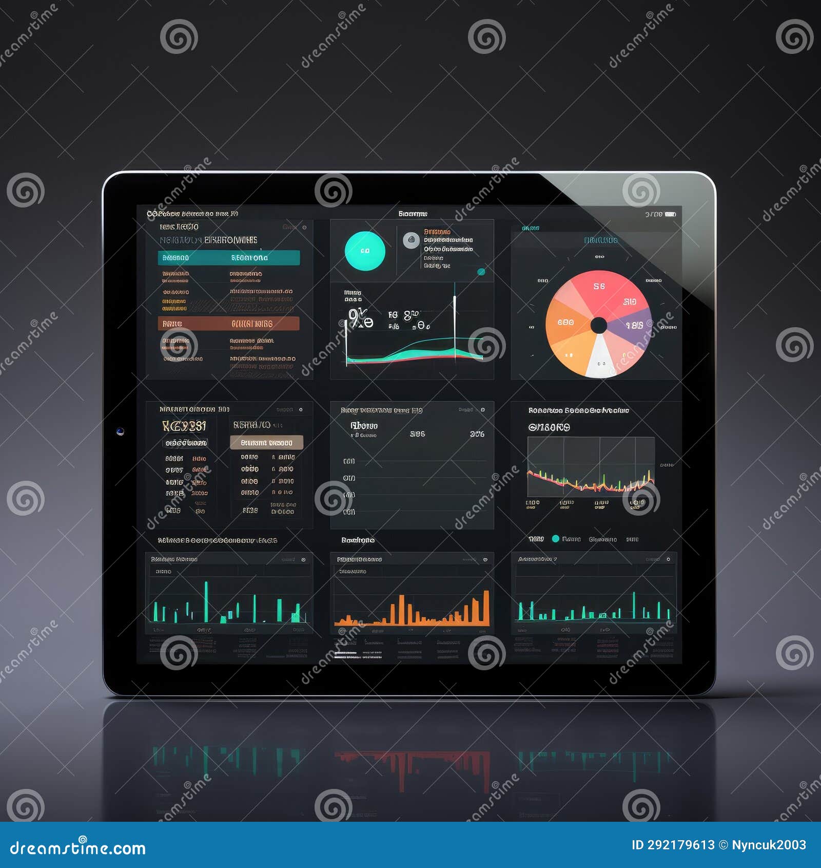 Tablet Mockup UI Interface Statistic Graph Diagram Screen Website ...