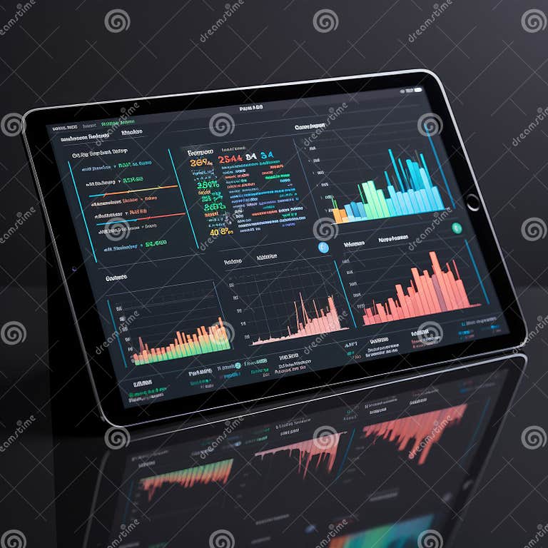 Tablet Mockup UI Interface Statistic Graph Diagram Screen Website ...