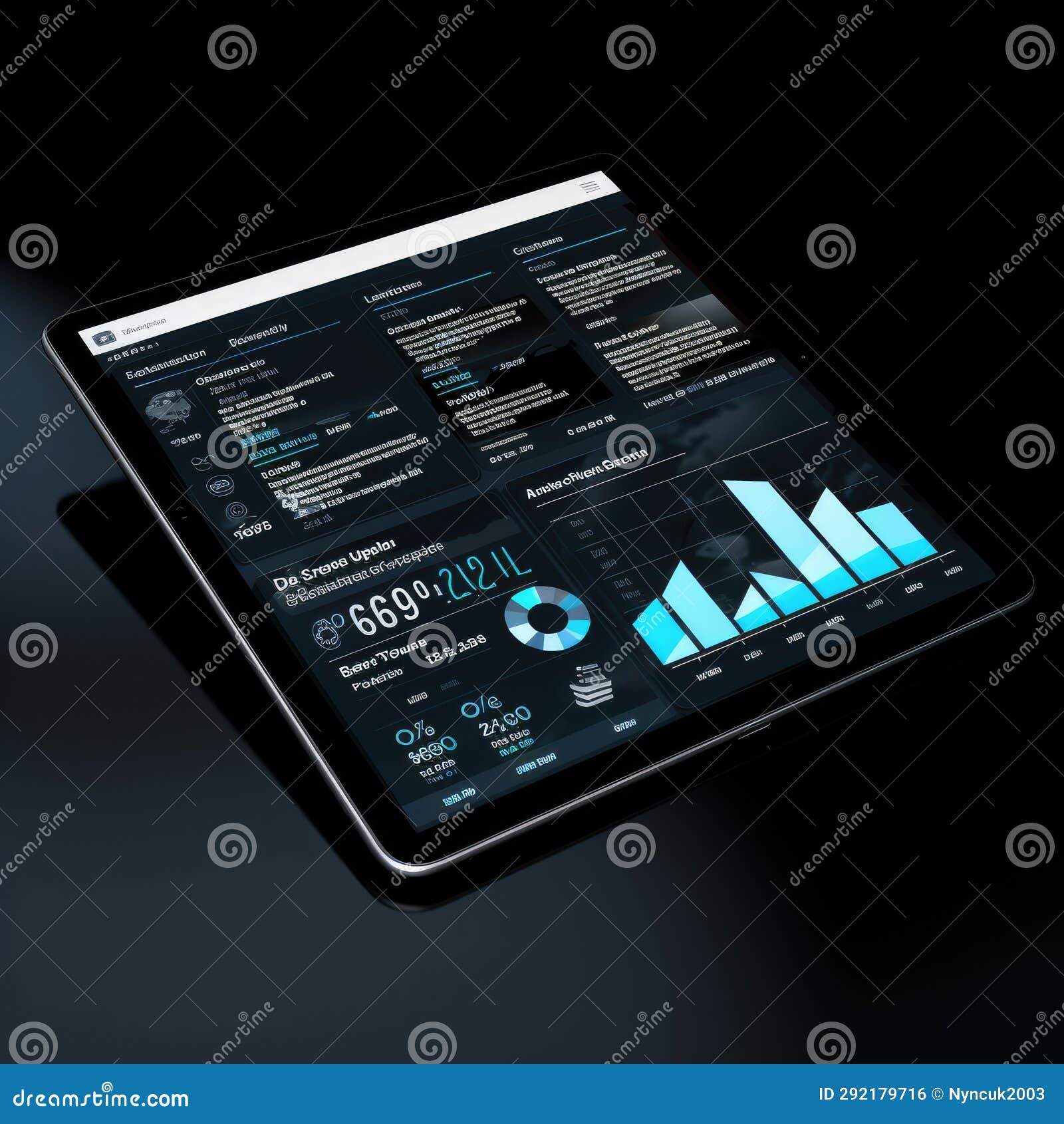 Tablet Mockup UI Interface Statistic Graph Diagram Screen Website ...