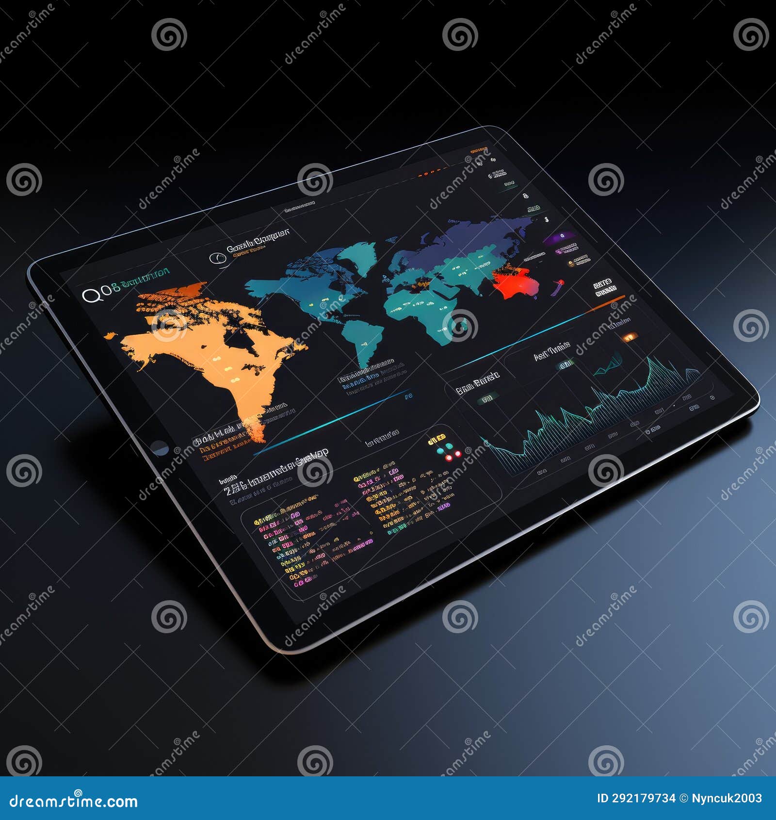 Tablet Mockup UI Interface Statistic Graph Diagram Screen Website ...