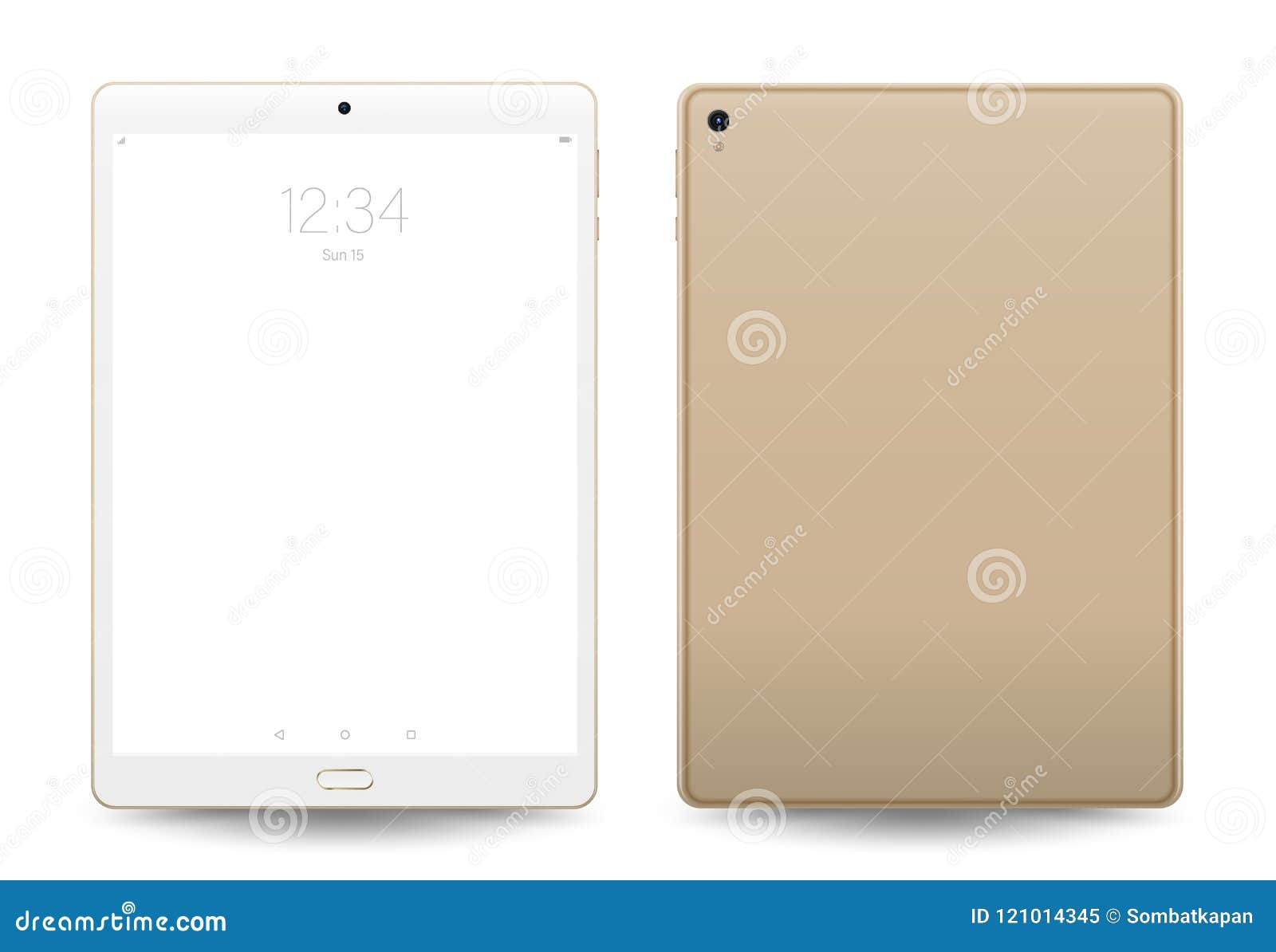 Tablet Mockup Front and Back.. Stock Vector - Illustration of identity ...