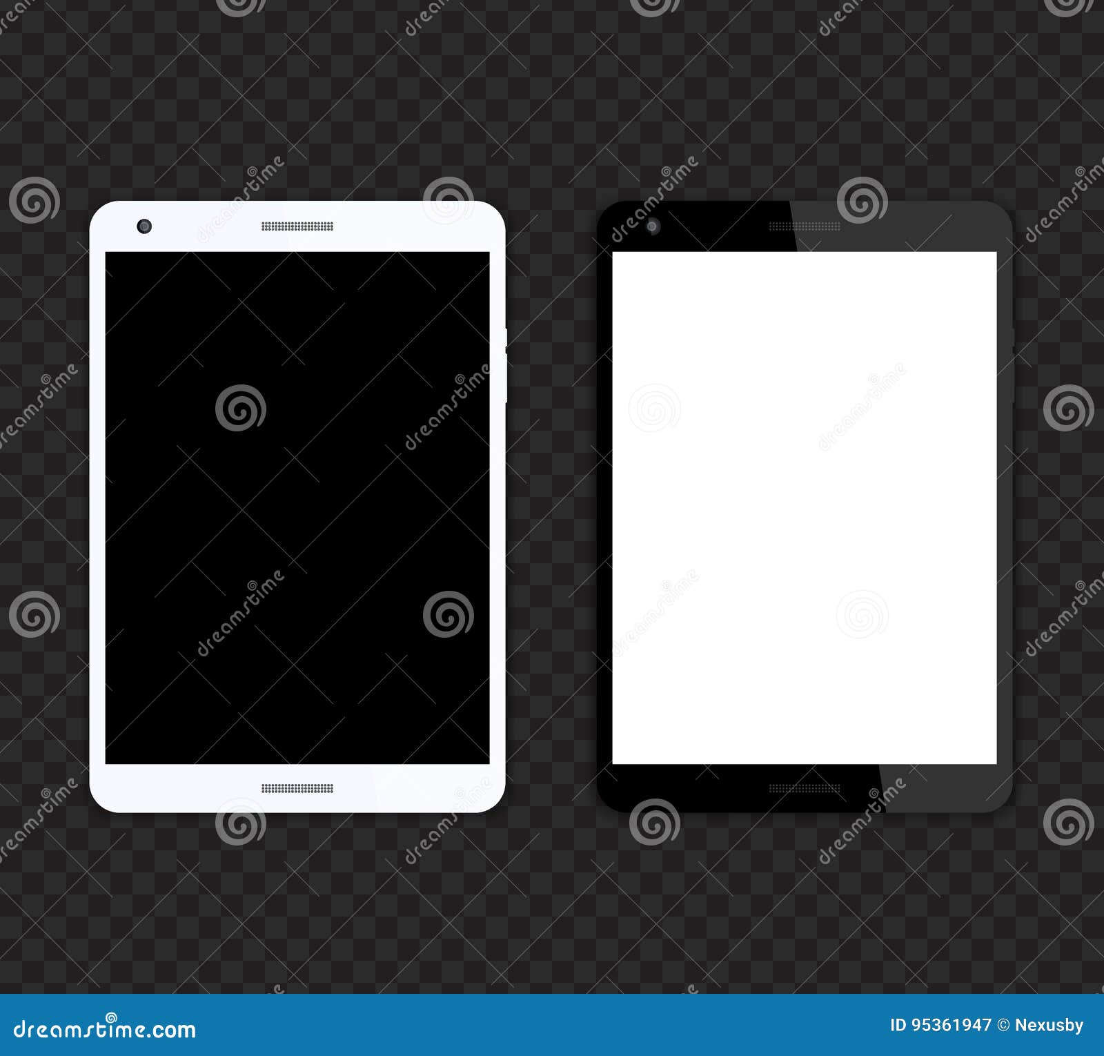 Tablet Mockups with Blank Screens Stock Vector - Illustration of ...