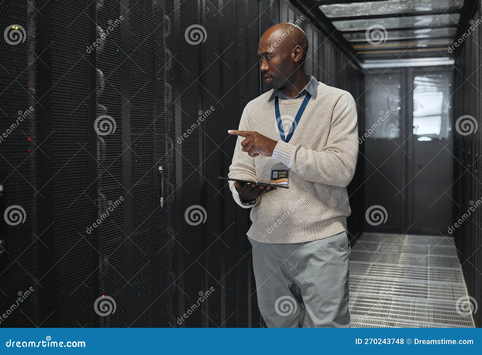 Tablet, Network Management and it Black Man for Software Update ...