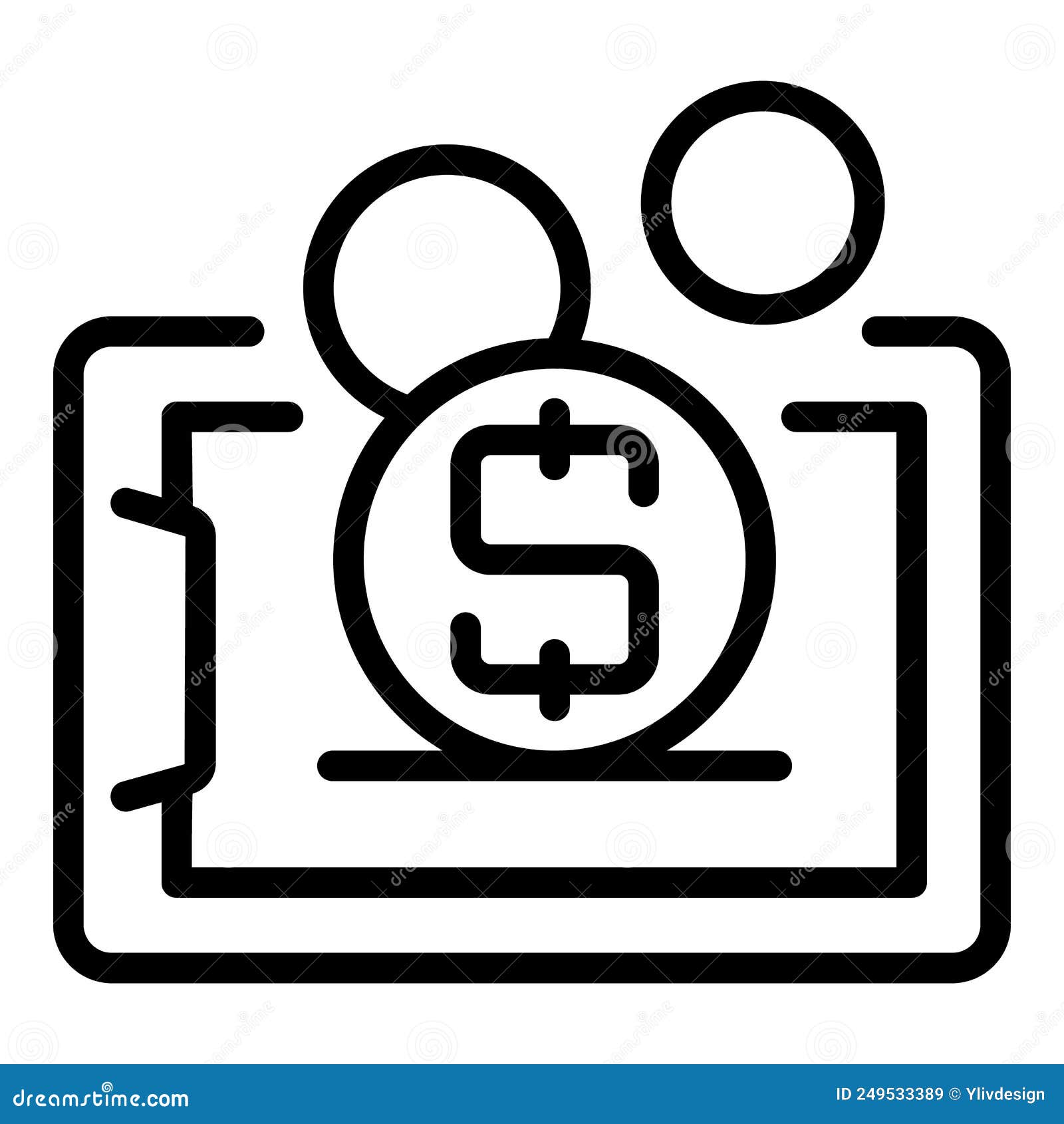 Tablet Online Monetize Icon Outline Vector. Data Profit Stock Vector ... Tablet Online Monetize Icon Outline Vector. Data Profit Stock Vector ...