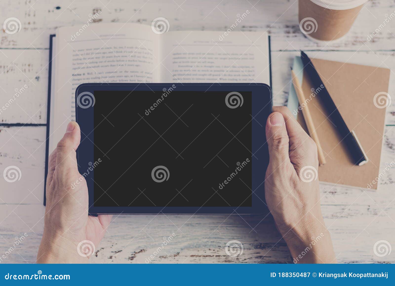 Tablet for Online Studying or E-learning or Business Training Course ...