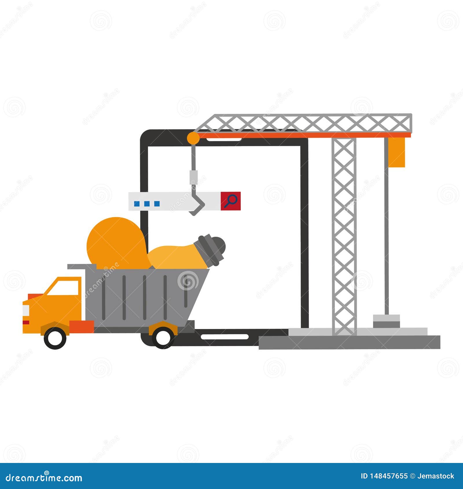 Tablet Operative System Under Construction Stock Vector - Illustration ...
