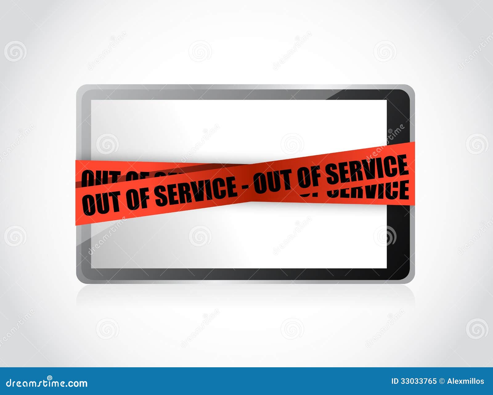 Tablet Out of Service. Illustration Concept Design Stock Illustration ...