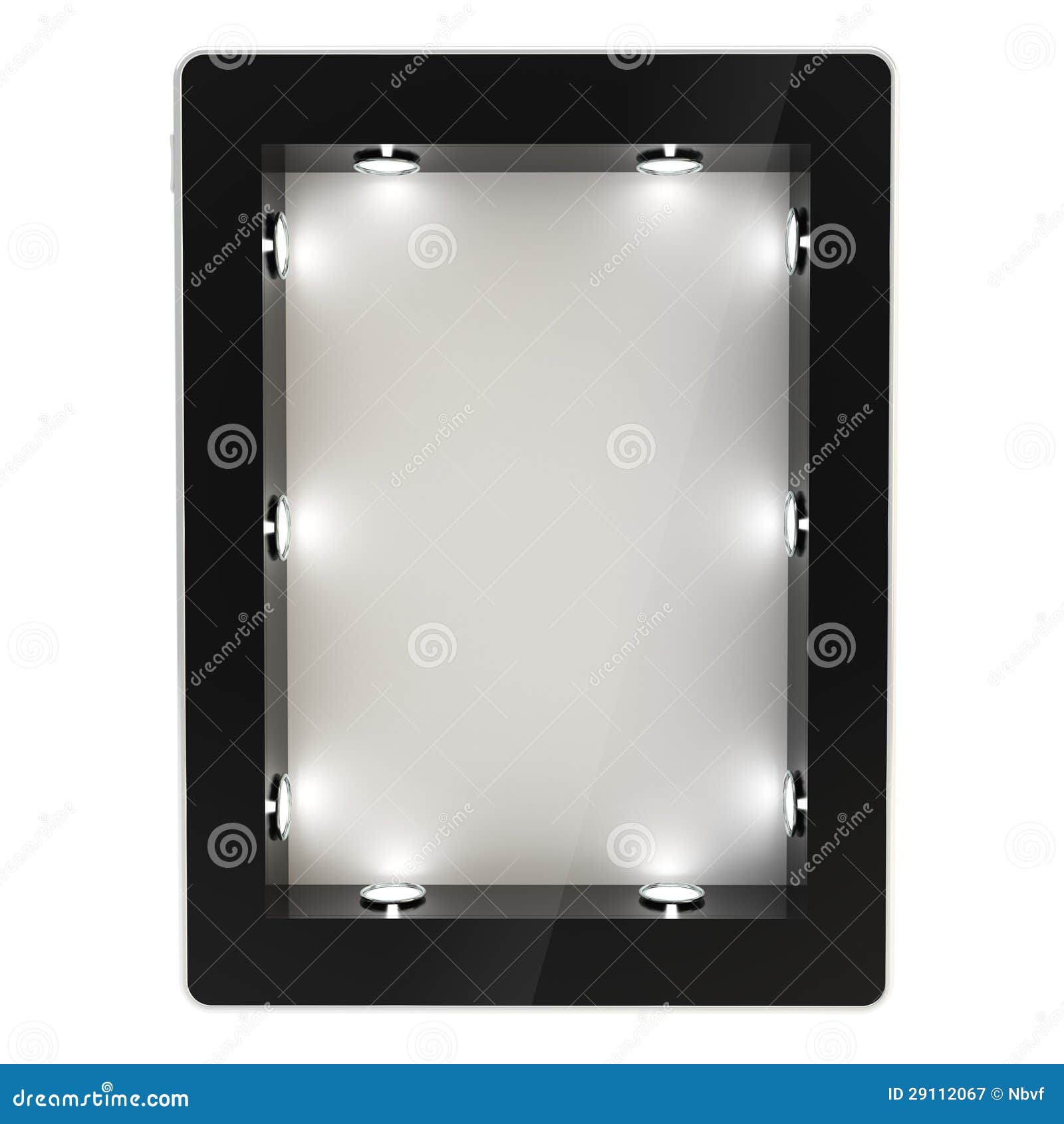 Tablet Pad Electronic Device with Backlight Screen Stock Illustration ...