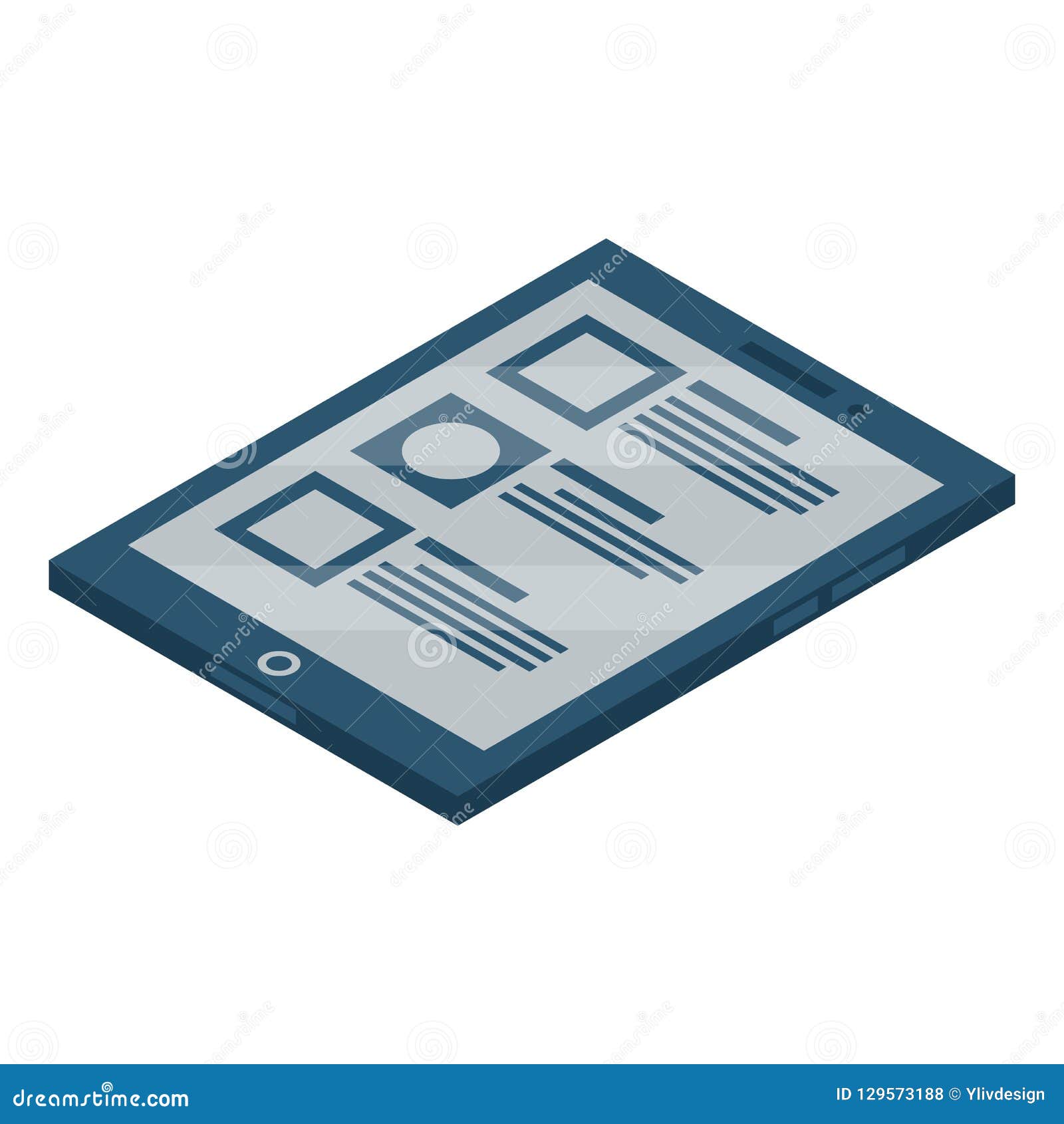 Tablet Pad Icon, Isometric Style Stock Vector - Illustration of ...