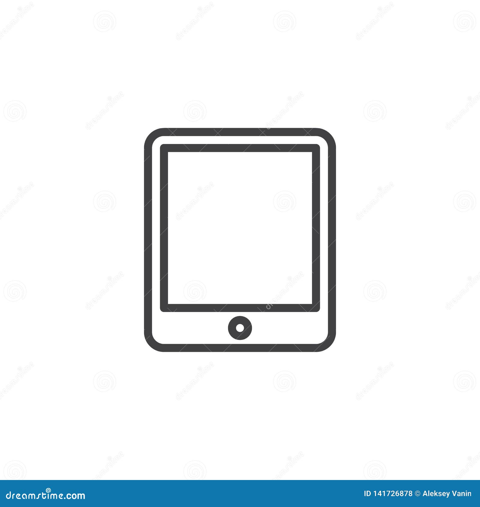 Tablet pad line icon stock vector. Illustration of symbol - 141726878