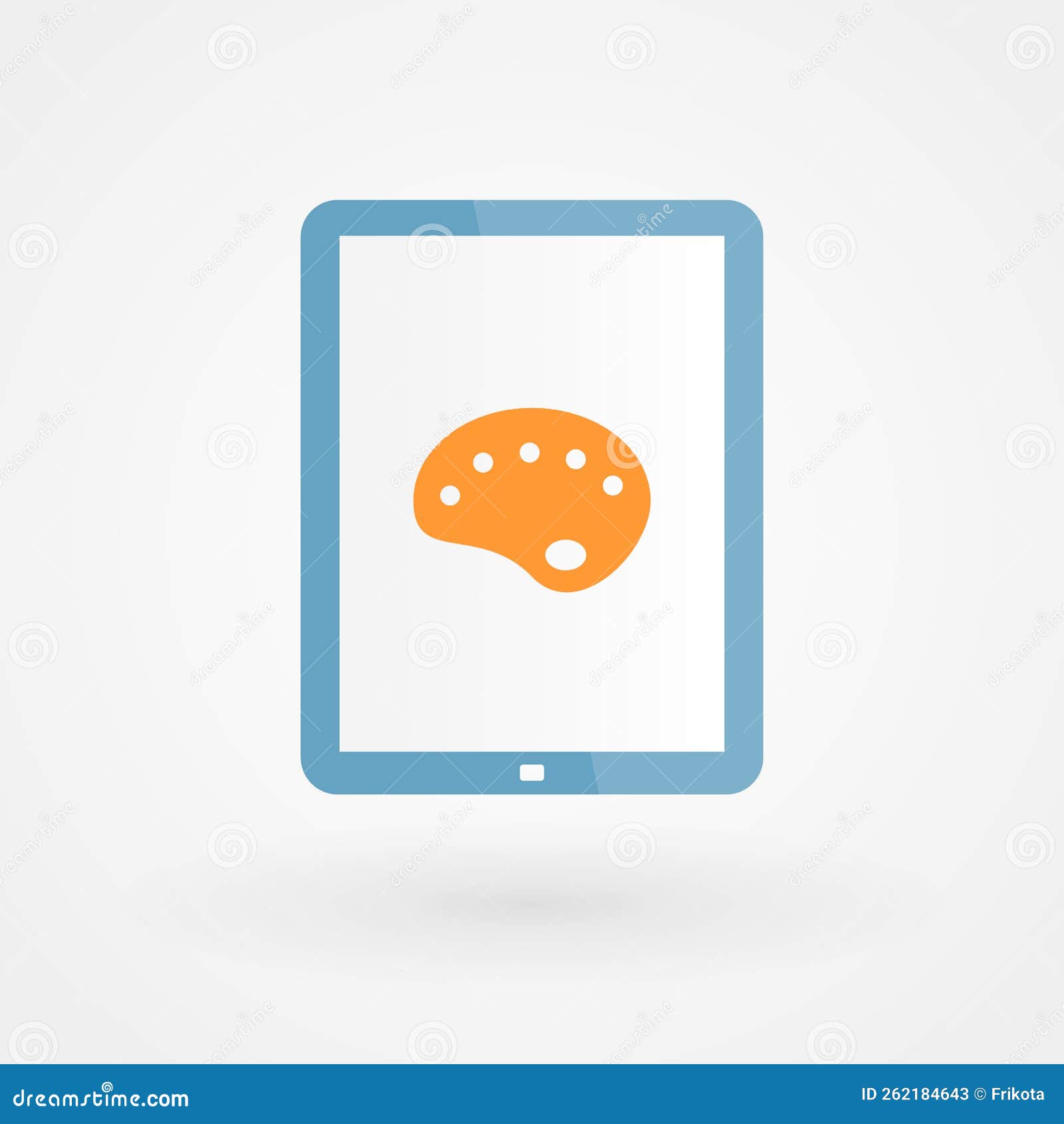 Tablet and Painting. Concept of Art. Vector Illustration, Flat Design ...