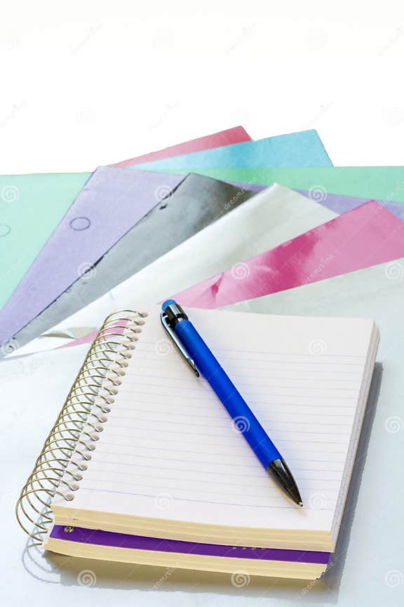 Tablet of Paper and a Pen Ready for Writing Stock Image - Image of ...