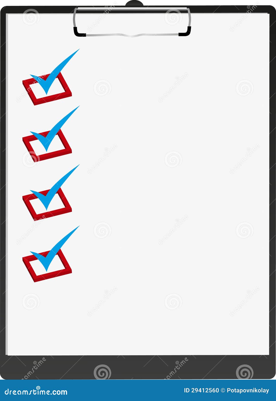 Tablet for papers. stock vector. Illustration of empty - 29412560