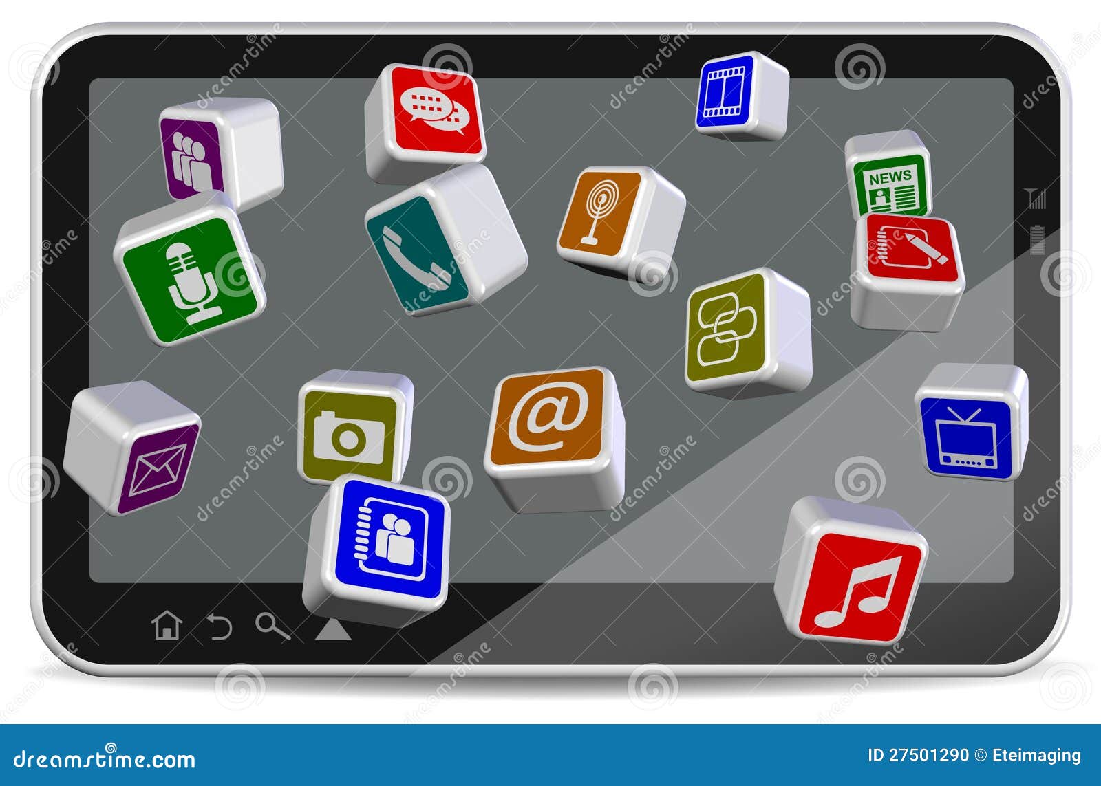 Tablet PC applications stock illustration. Illustration of handy - 27501290