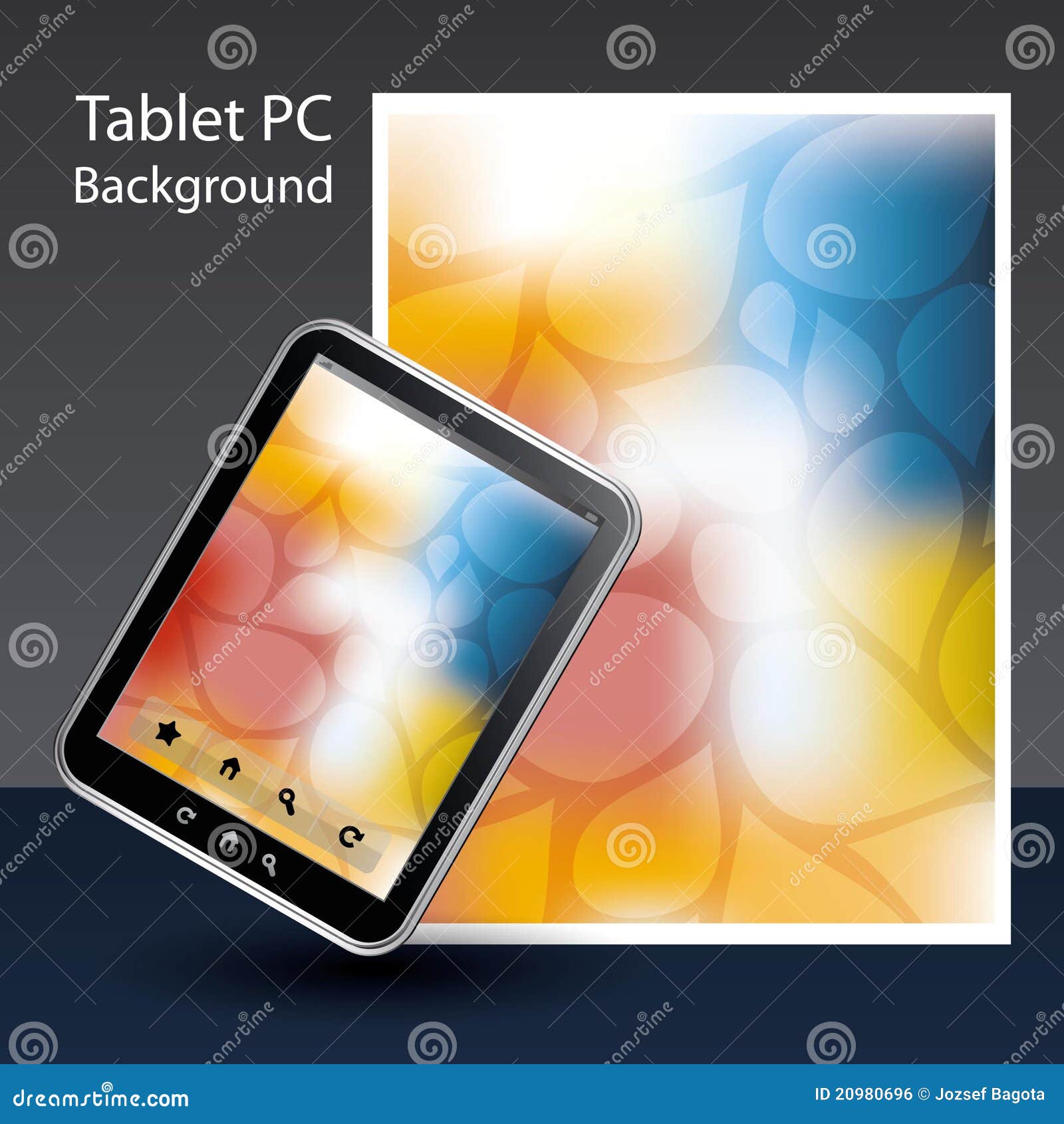 Tablet PC Background stock vector. Illustration of page - 20980696