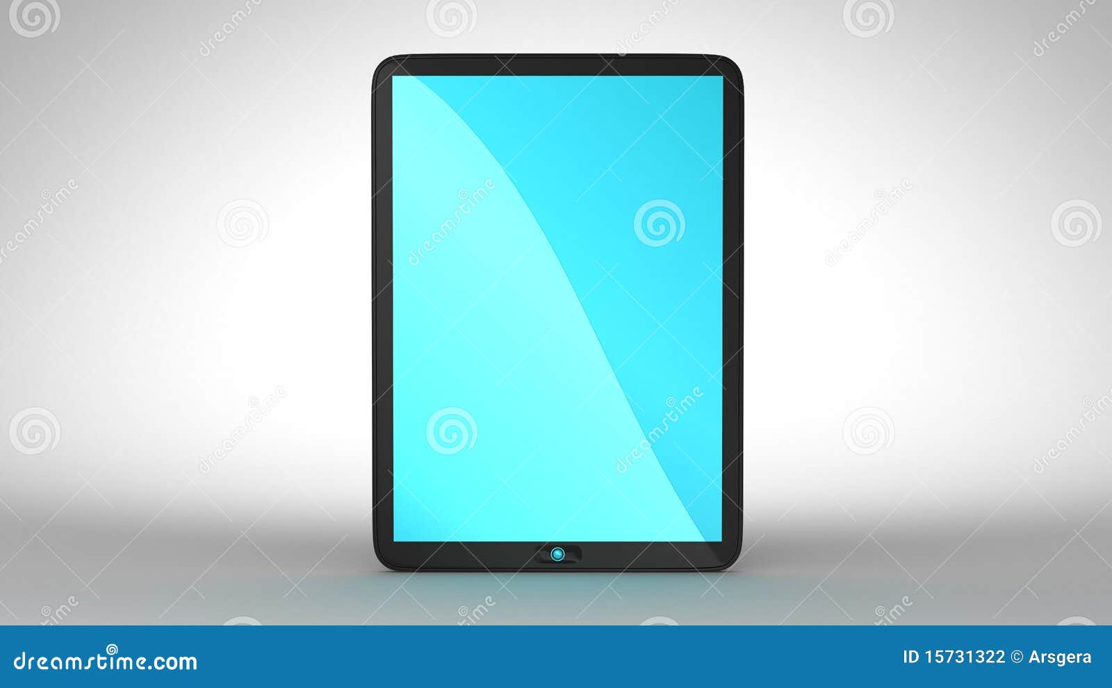 Tablet PC with Blue Colored Screen Stock Illustration - Illustration of ...