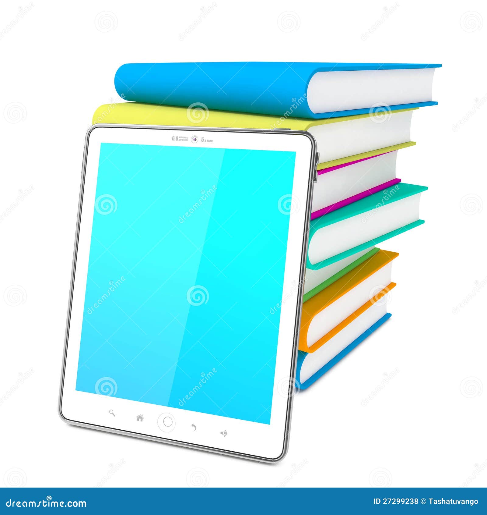 Tablet PC with Books. Education Concept Stock Photo - Image of ...