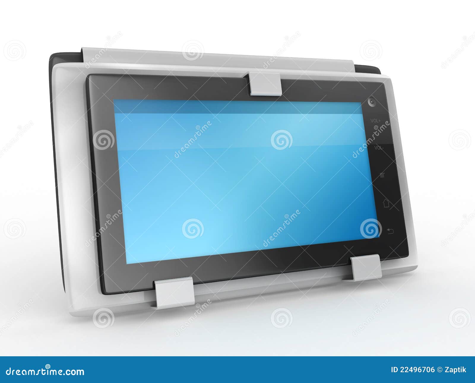Tablet pc with case stock illustration. Illustration of personal - 22496706